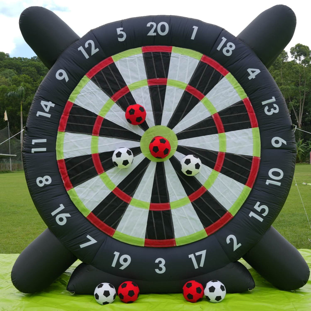 10FT Inflatable Soccer Dart Board Kick Dart 8Pcs Balls Built-in Blower ...